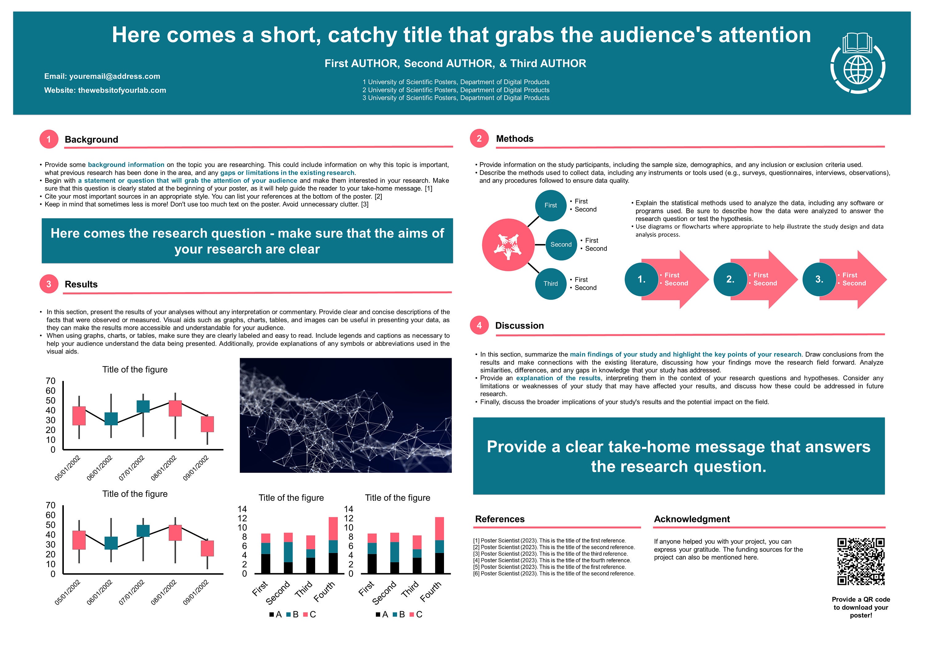 Academic Poster Template Powerpoint to Present Your Scientific Research ...