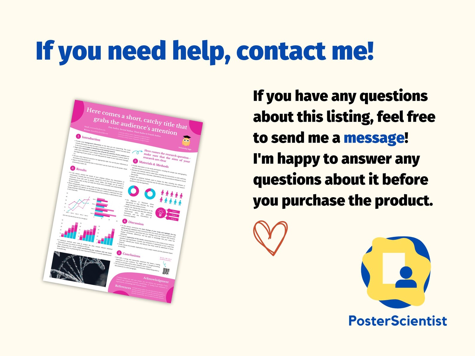 Scientific Conference Poster Template Canva to Present Your Study in ...