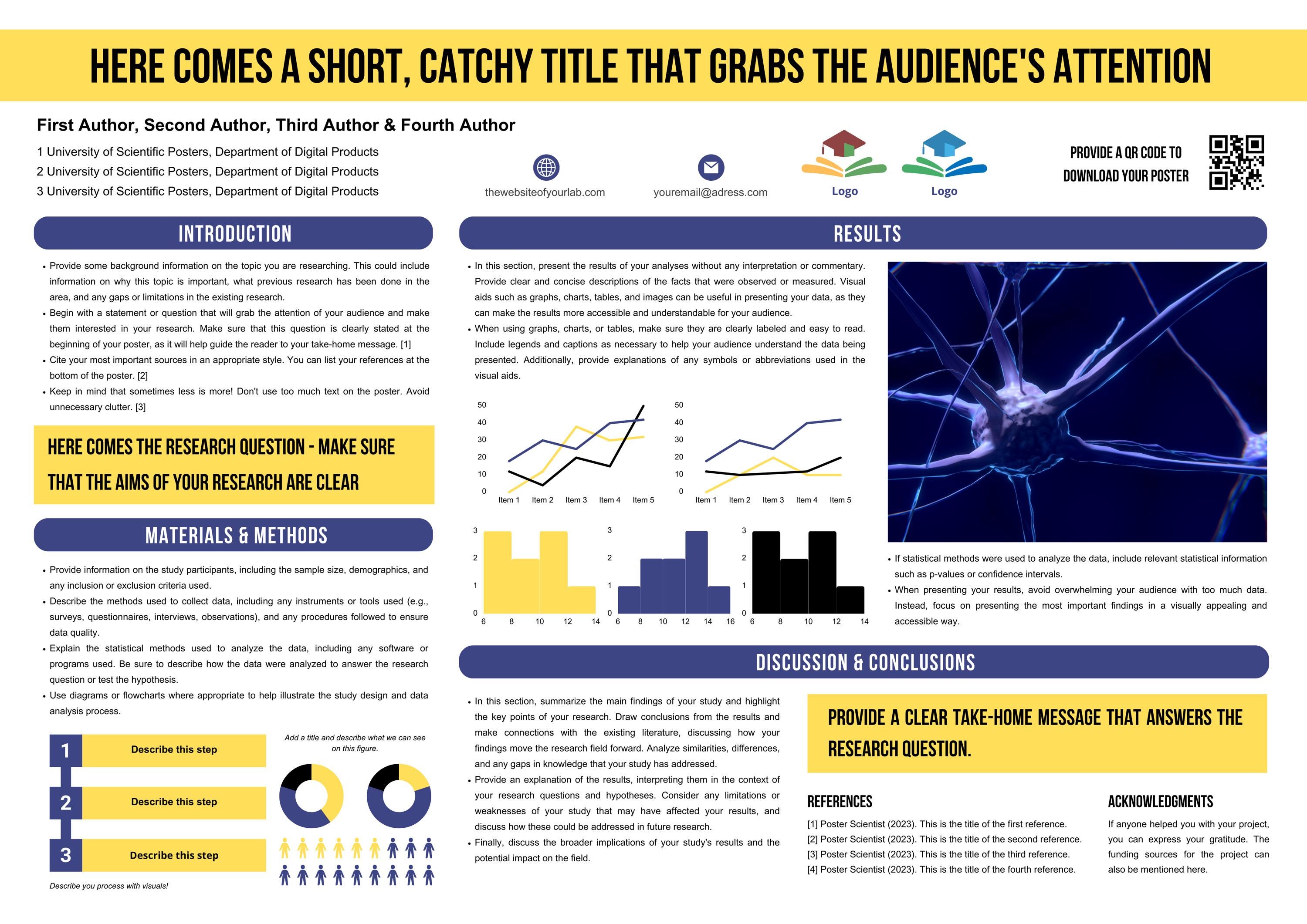 Research Poster Canva Template for Academic Presentations and ...