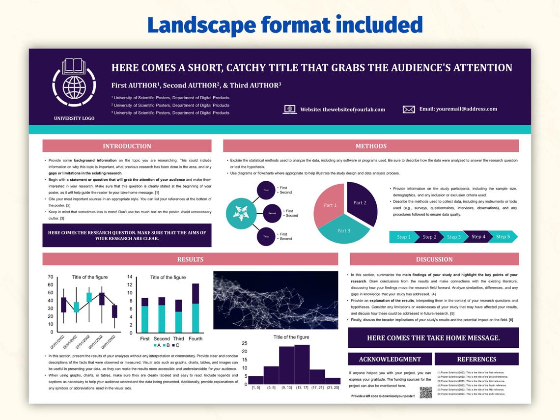 Academic Poster Template Powerpoint to Present Your Research Ideal for ...