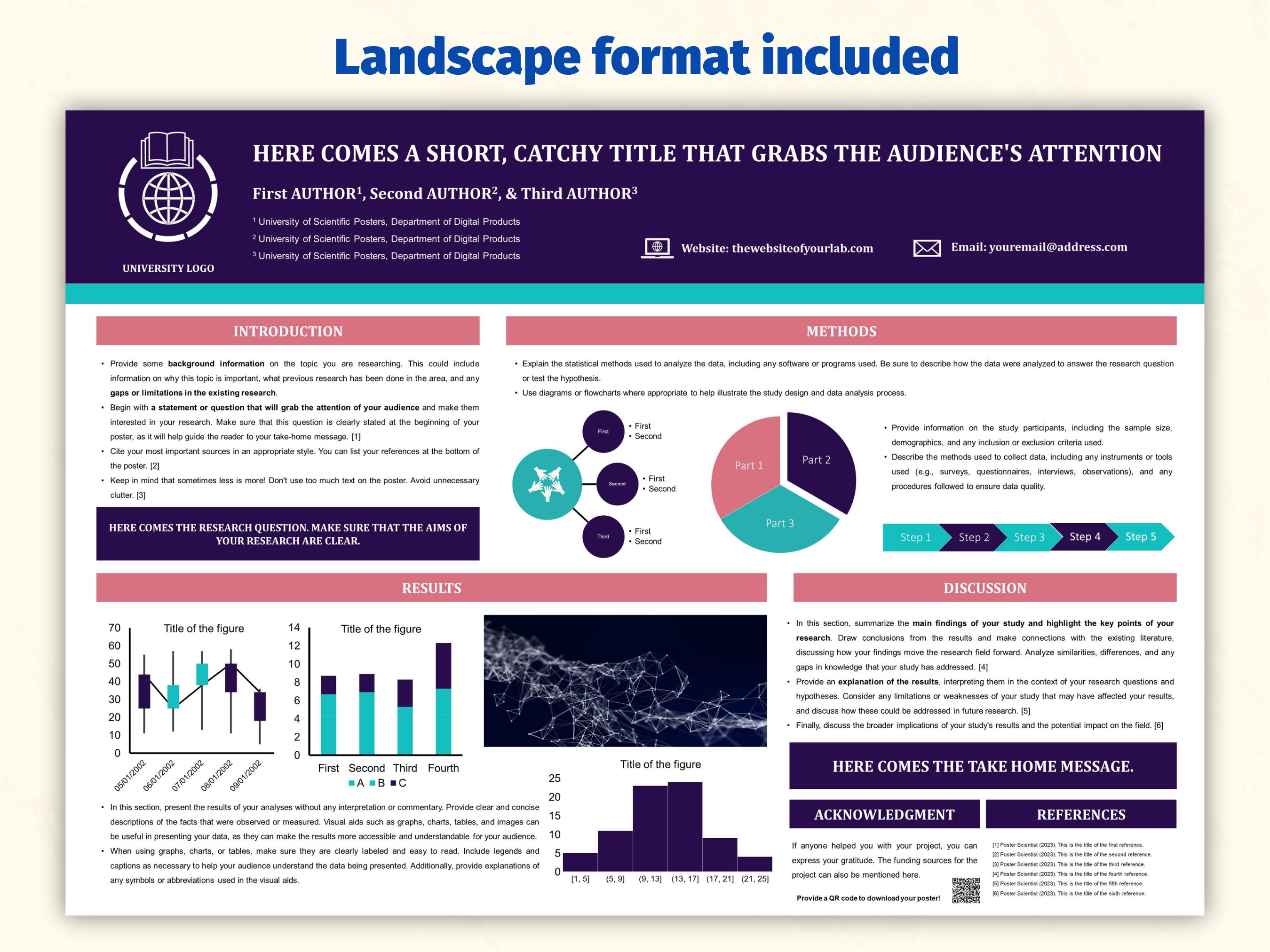 Academic Poster Template Powerpoint to Present Your Research Ideal for ...