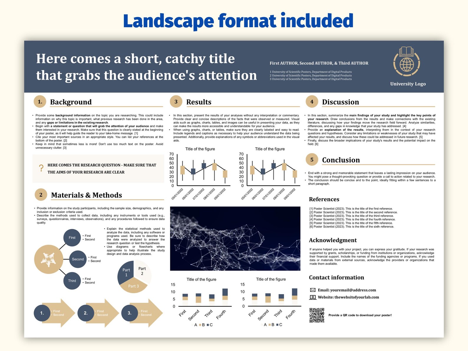 Academic Poster Template Powerpoint to Present Your Research - Ideal ...