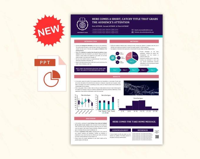 Academic Poster Template Powerpoint to Present Your Scientific Research ...