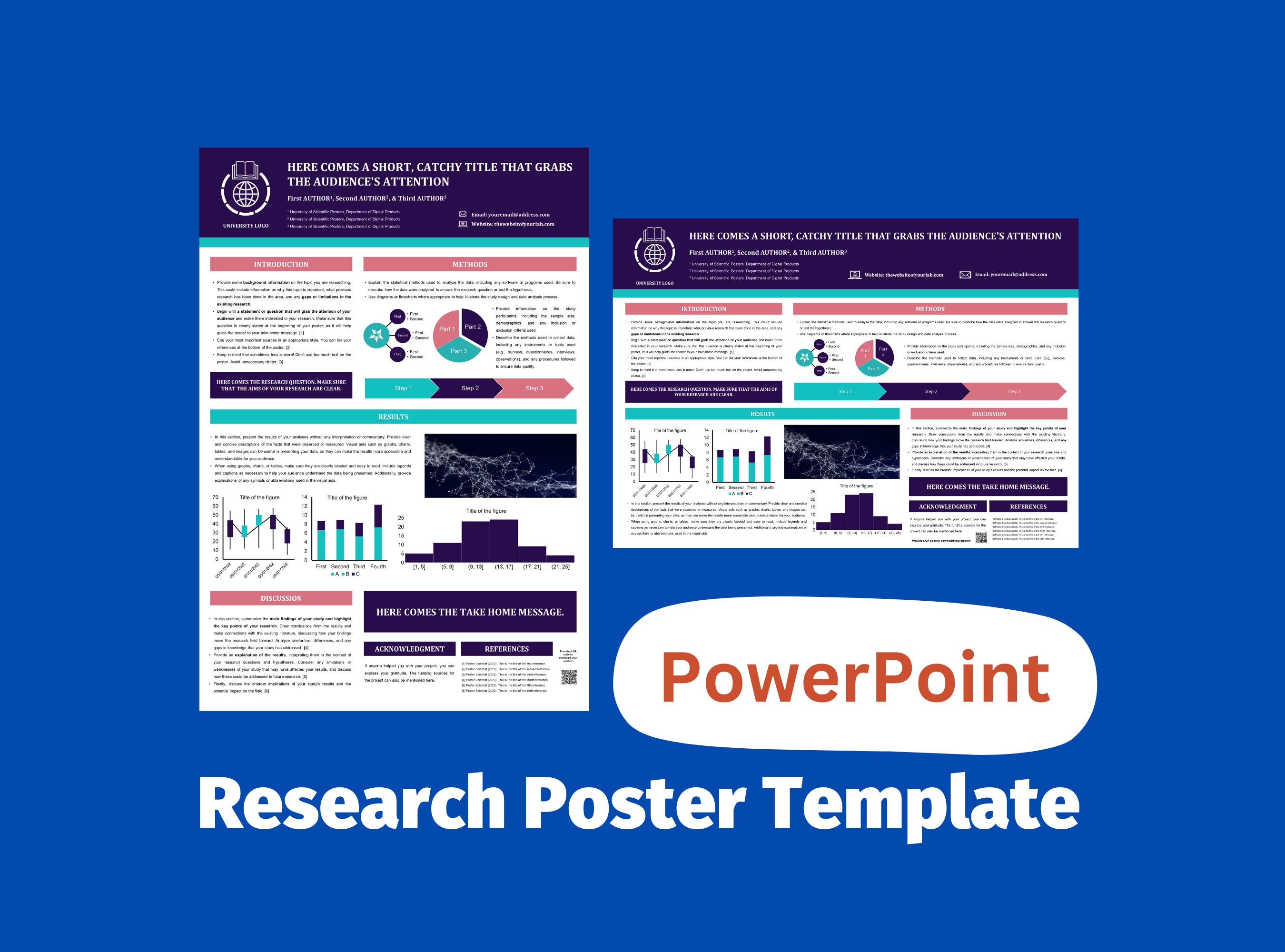Academic Poster Template Powerpoint to Present Your Research Ideal for ...
