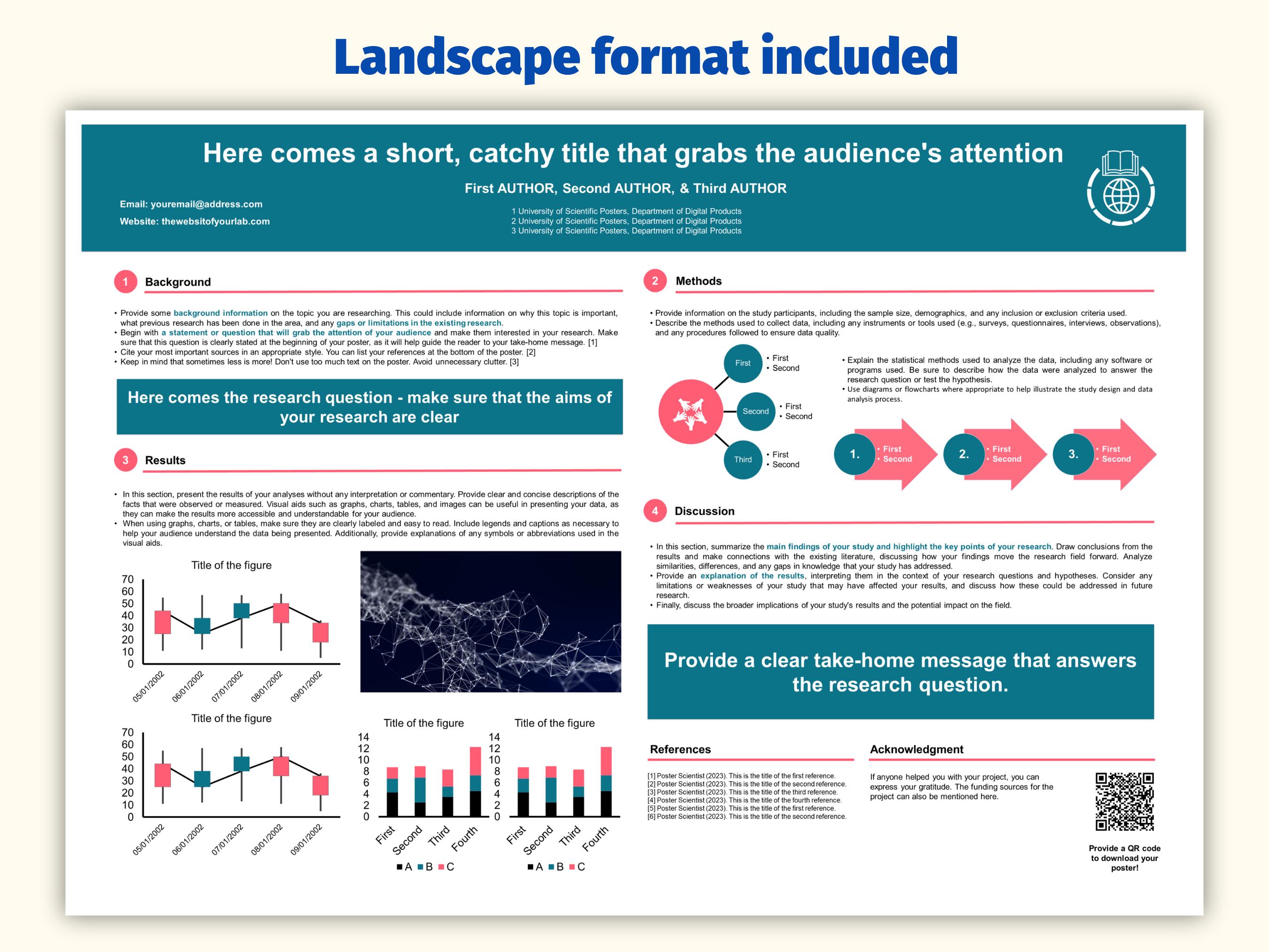 Academic Poster Template Powerpoint to Present Your Scientific Research ...