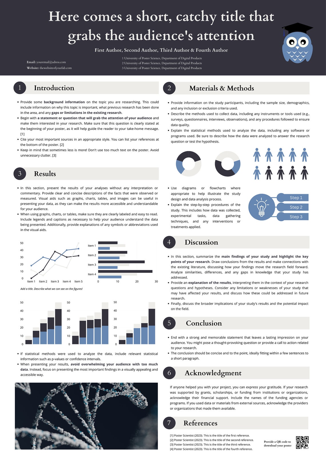 Scientific Conference Poster Template Canva to Present Your Study in ...
