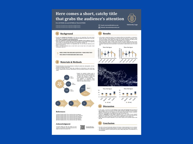 Academic Poster Template Powerpoint to Present Your Research Ideal for ...