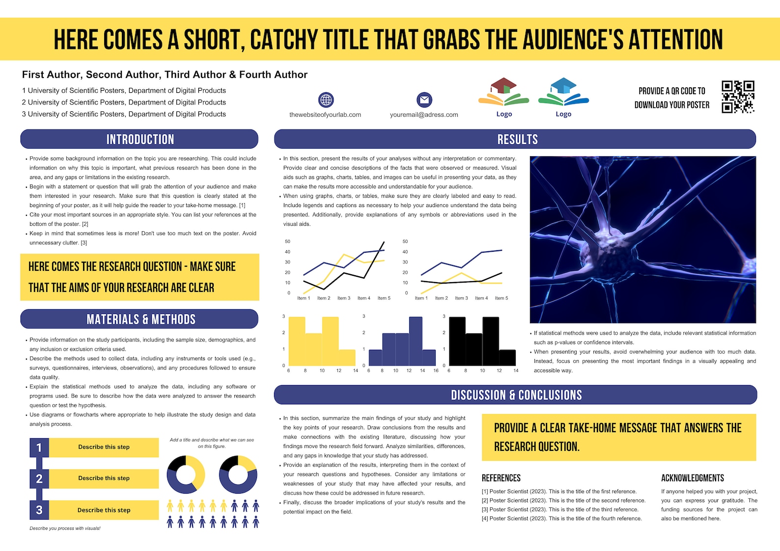 Research Poster Canva Template for Academic Presentations and ...