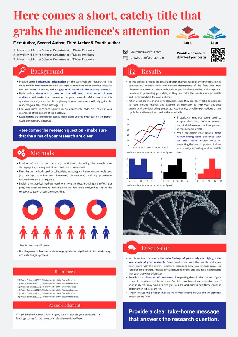 Canva Poster Template Bundle to Present Your Research - A0 Portrait and ...