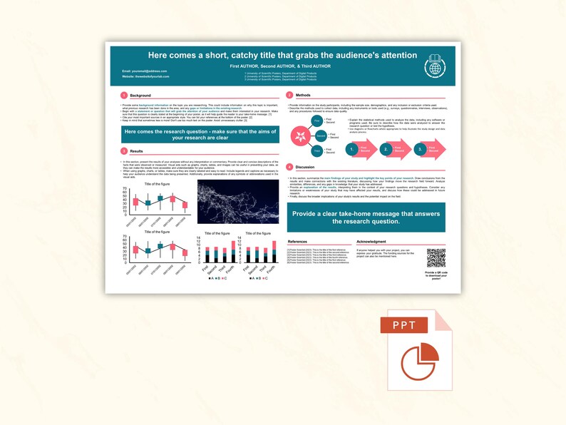 Academic Poster Template Powerpoint to Present Your Scientific Research ...