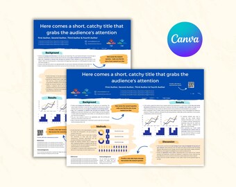 Research Poster Canva Template for Academic Presentations and ...
