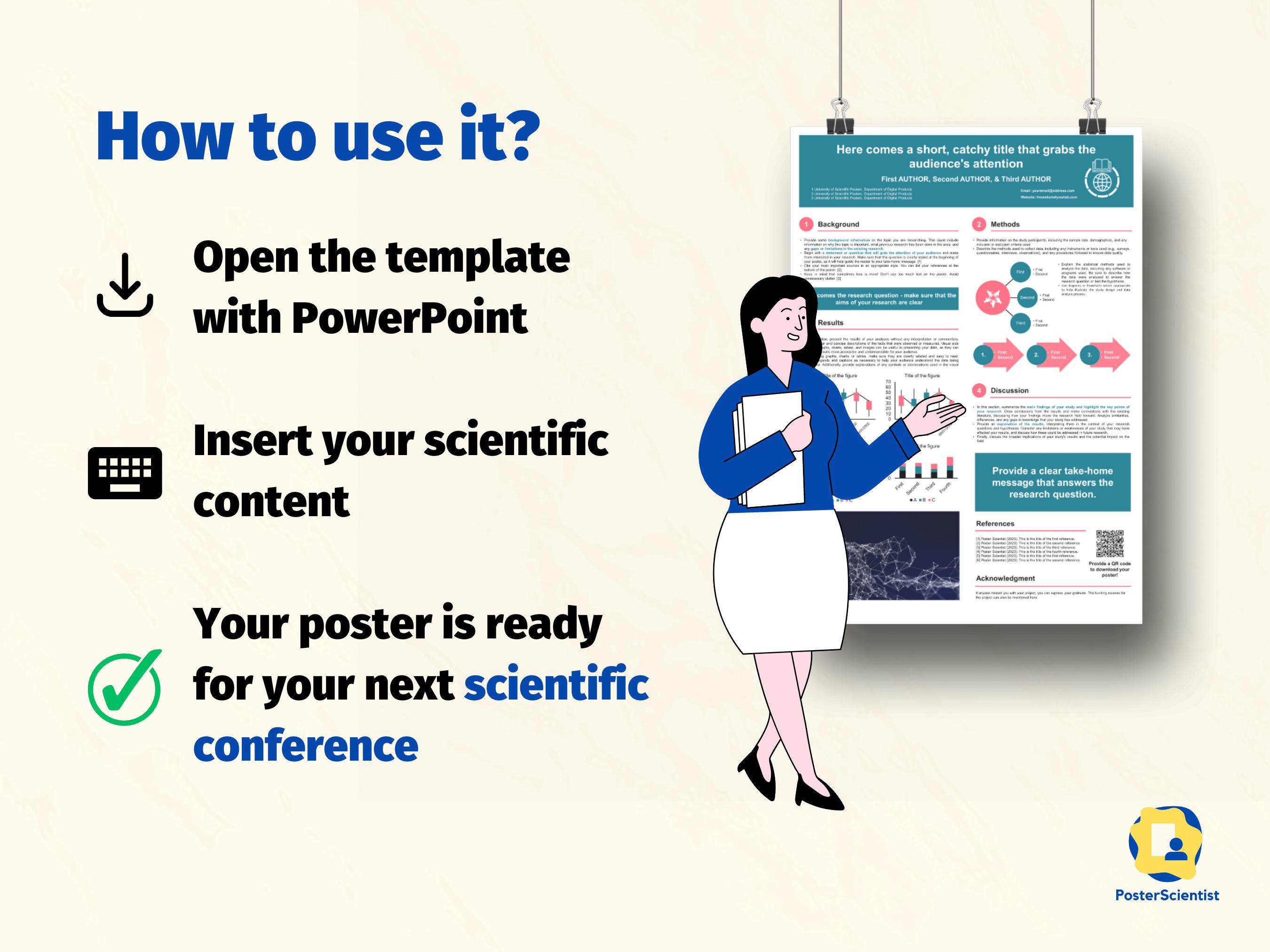 Academic Poster Template Powerpoint to Present Your Scientific Research ...