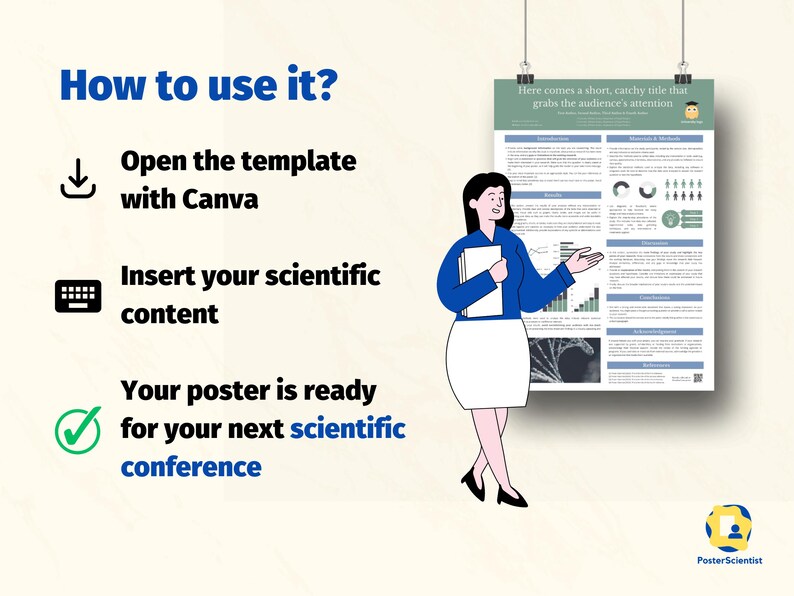Scientific Conference Poster Template Canva to Present Your Study in ...
