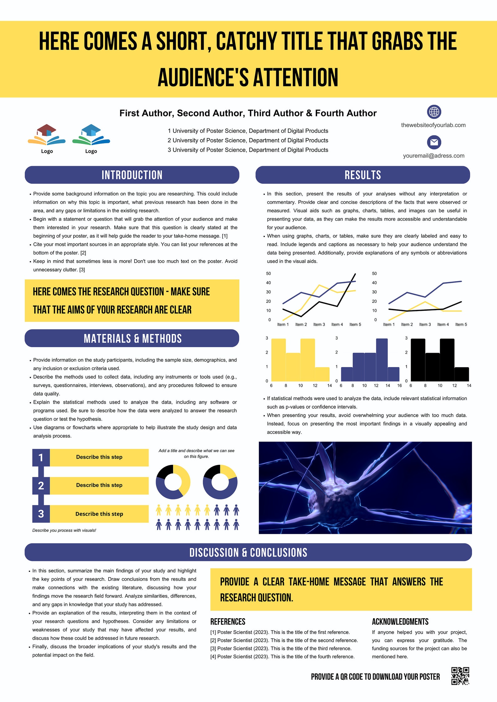 Research Poster Canva Template for Academic Presentations and ...