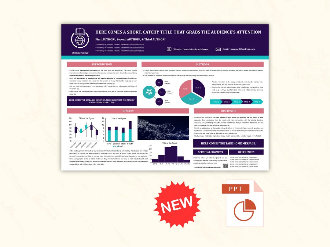 Academic Poster Template Powerpoint to Present Your Scientific Research ...