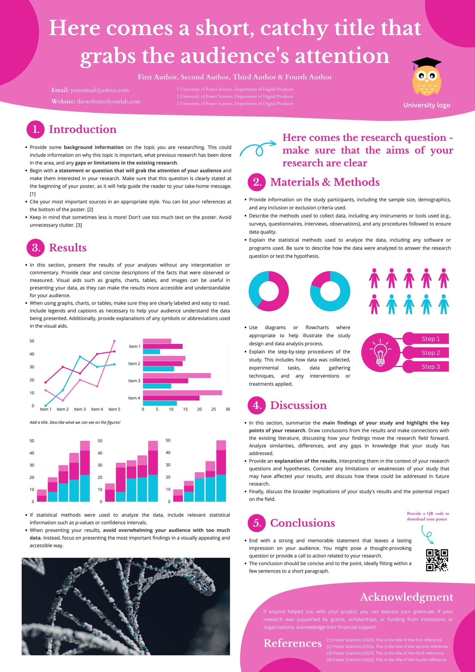 Scientific Conference Poster Template Canva to Present Your Study in ...