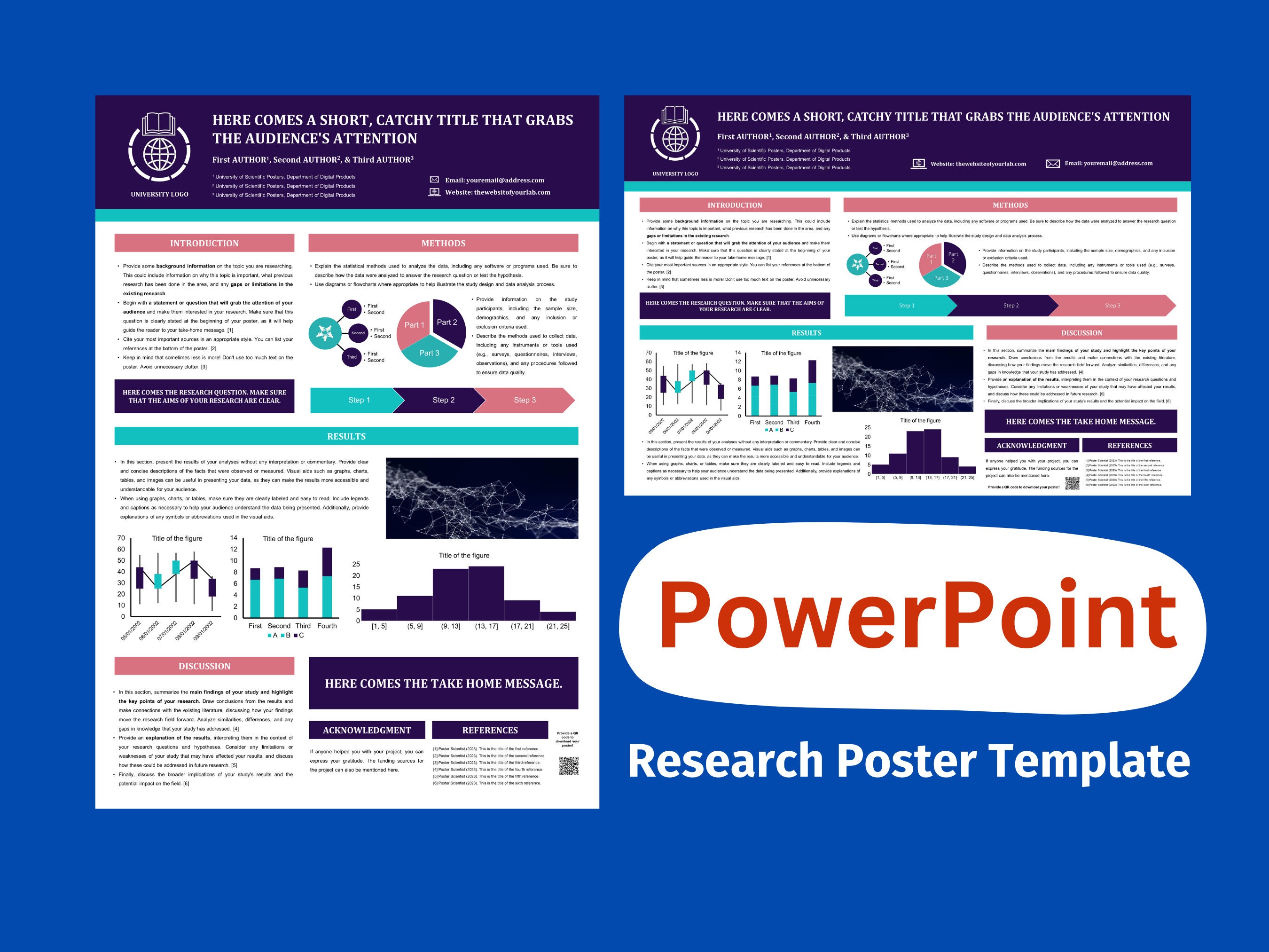 Academic Poster Template Powerpoint to Present Your Research Ideal for ...