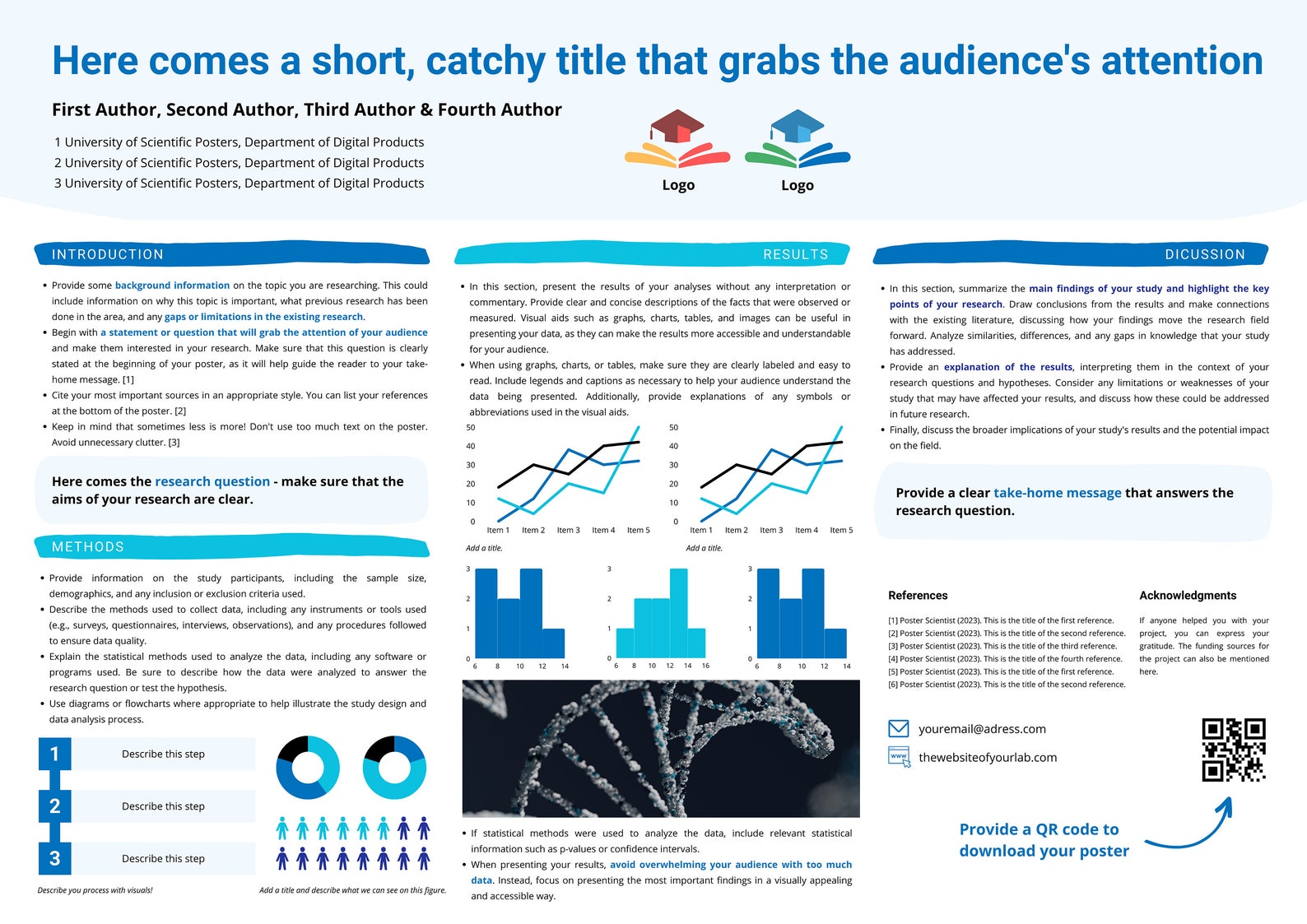 Research Poster Template Canva for Academic and Scientific ...