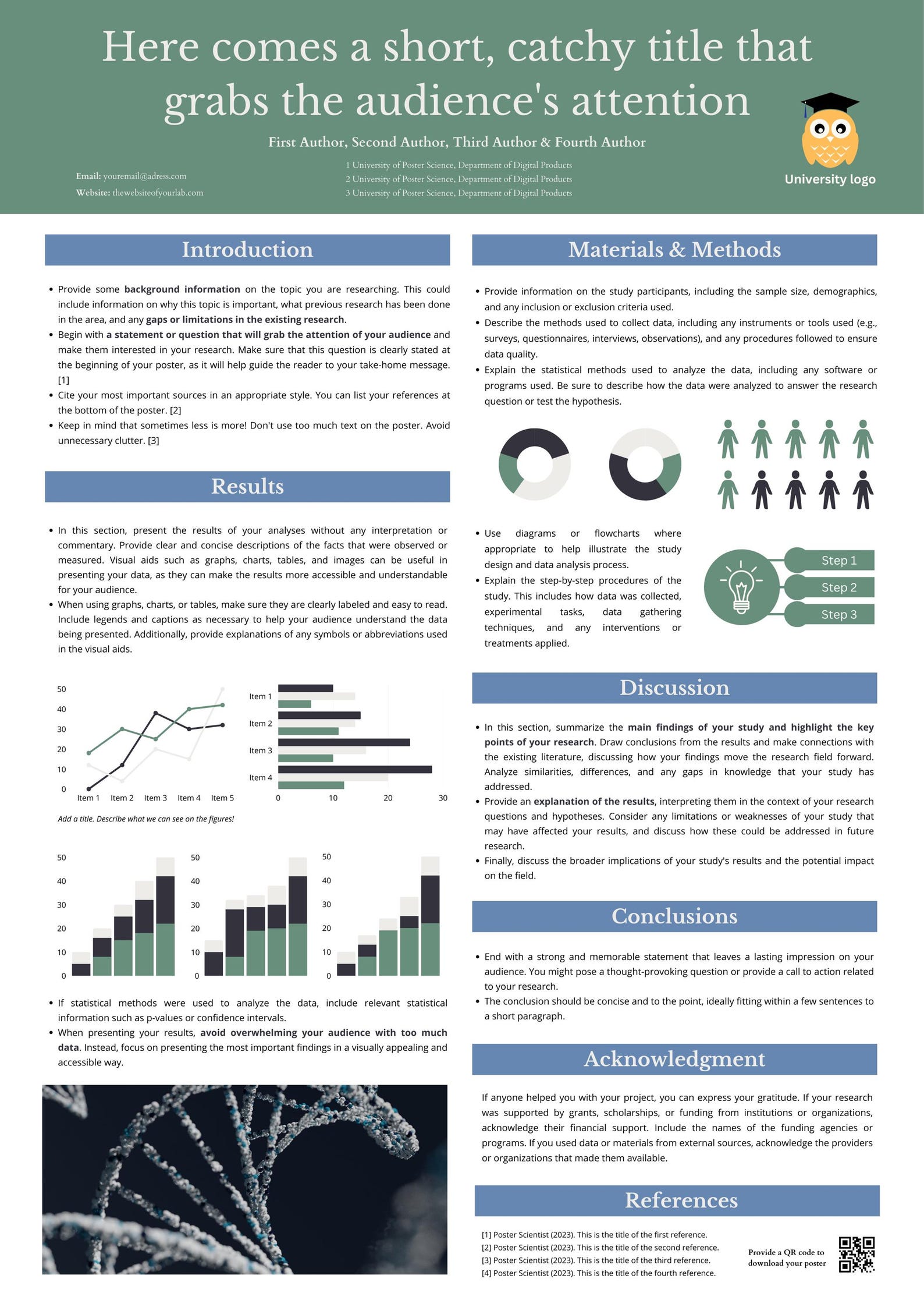 Scientific Conference Poster Template Canva to Present Your Study in ...