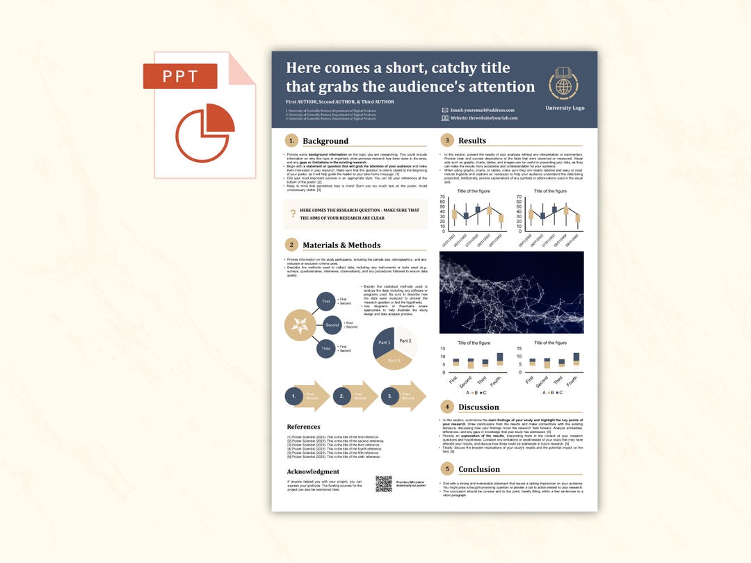 Academic Poster Template Powerpoint to Present Your Research - Ideal ...