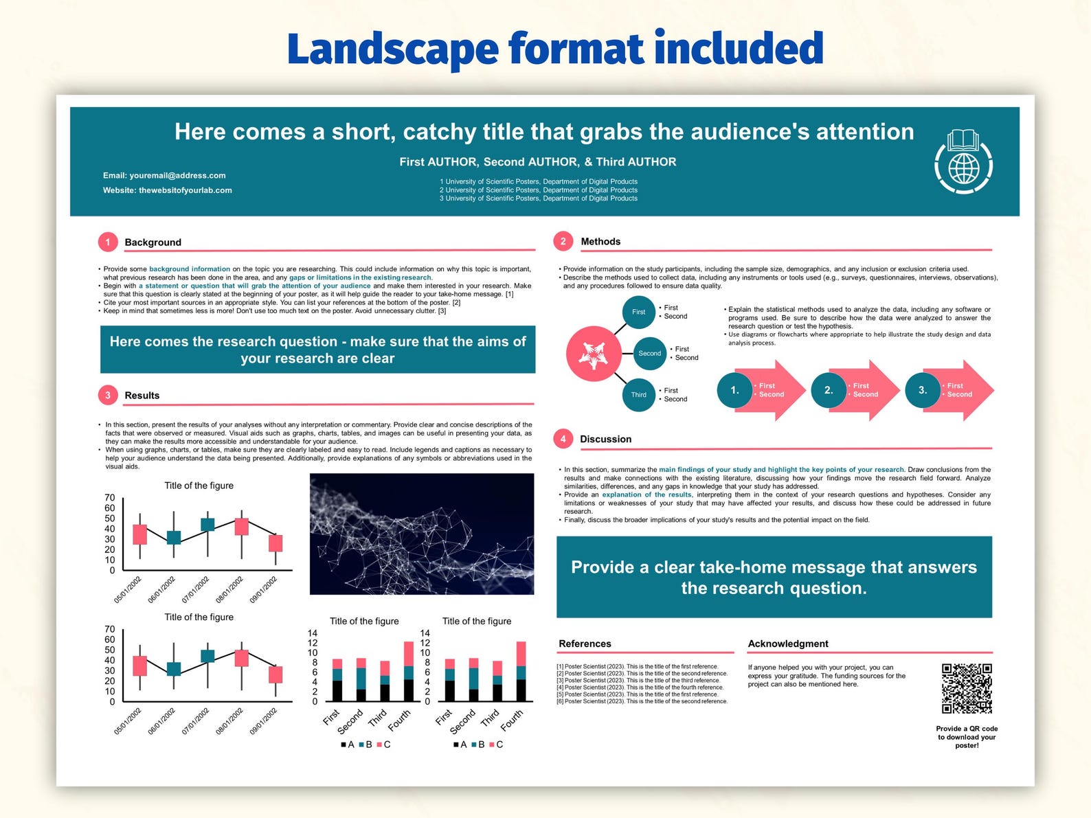Academic Poster Template Powerpoint to Present Your Scientific Research ...