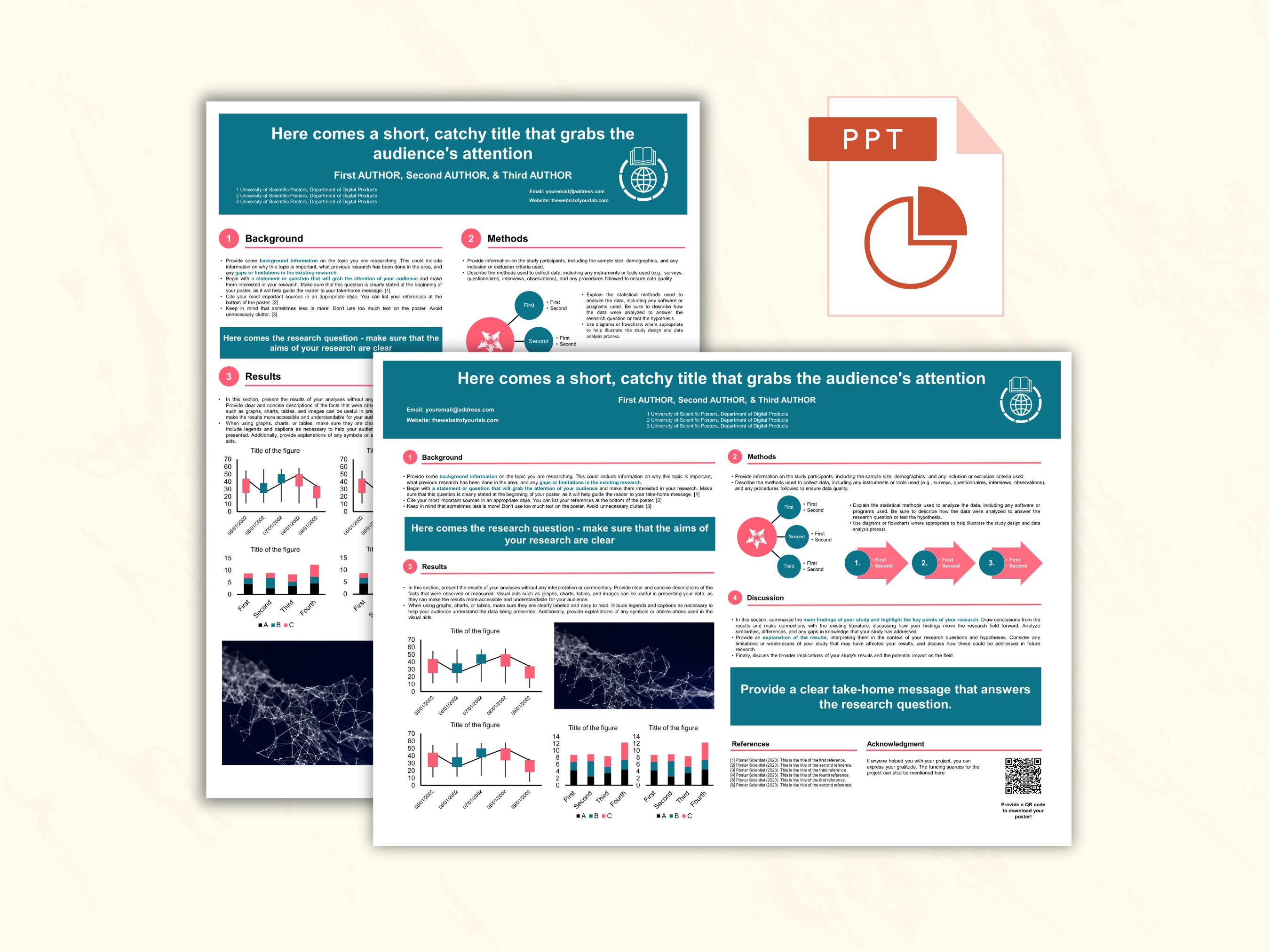Academic Poster Template Powerpoint to Present Your Scientific Research ...