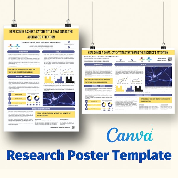 Scientific Research Poster Template - Etsy