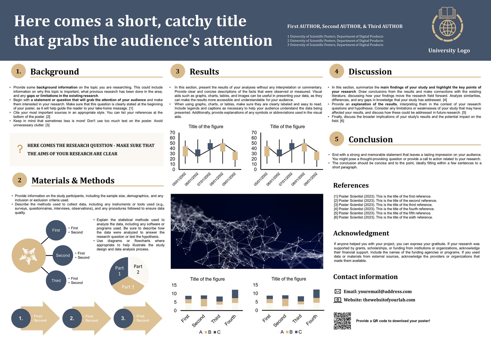 Academic Poster Template Powerpoint to Present Your Research Ideal for ...