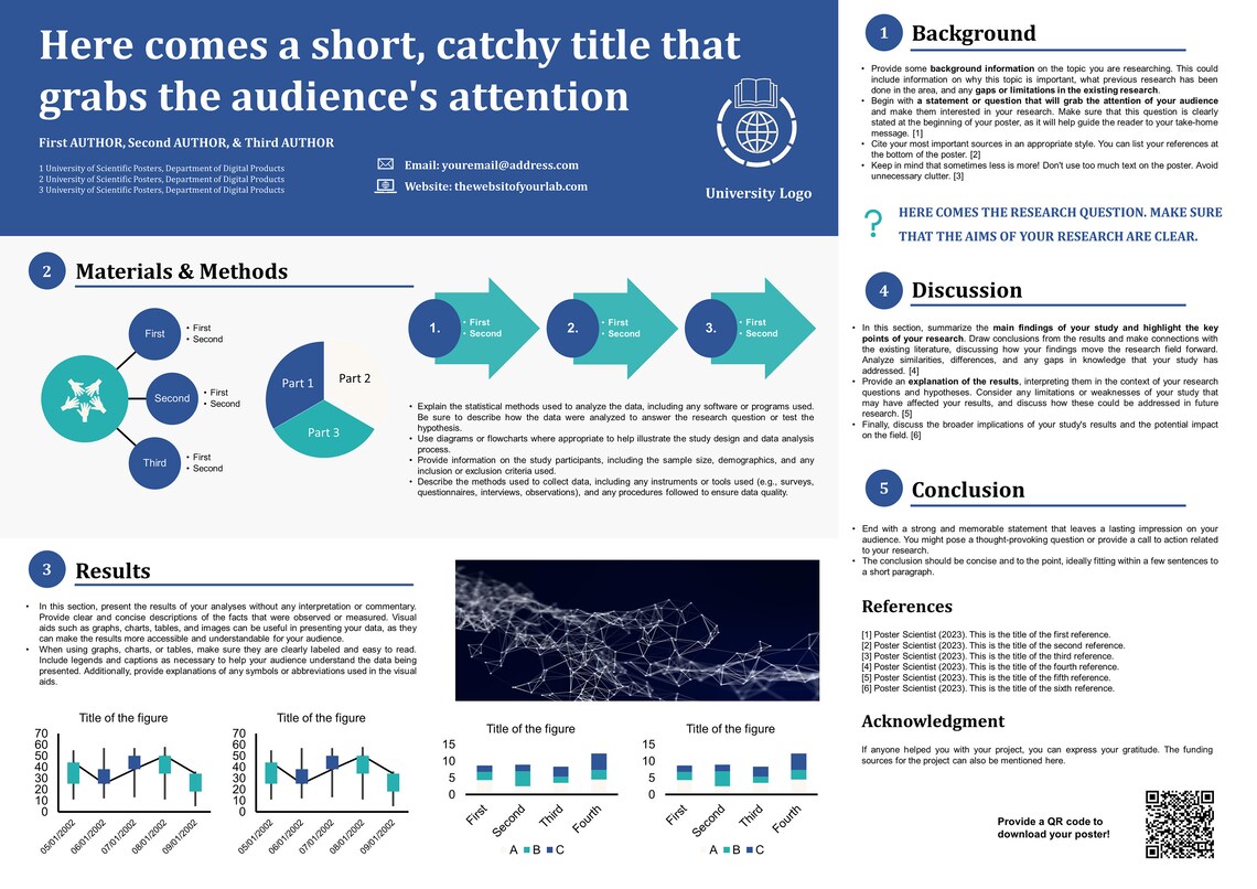Academic Poster Template Powerpoint to Present Your Research Ideal for ...