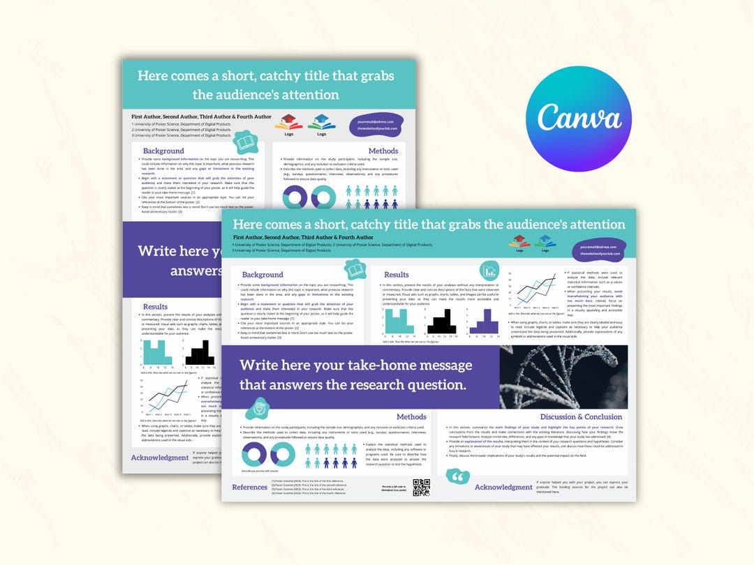 Canva Scientific Poster Template to Present Your Research - A0 Size ...