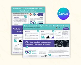 Scientific Poster Template Canva to Present Your Research Study - A0 ...
