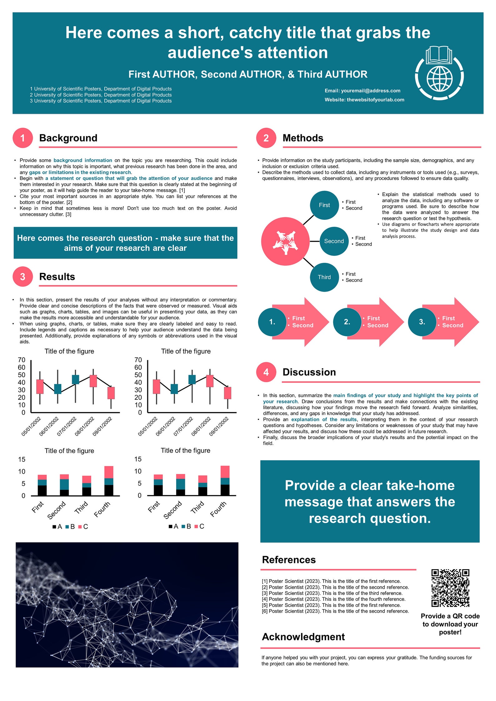 Academic Poster Template Powerpoint to Present Your Scientific Research ...