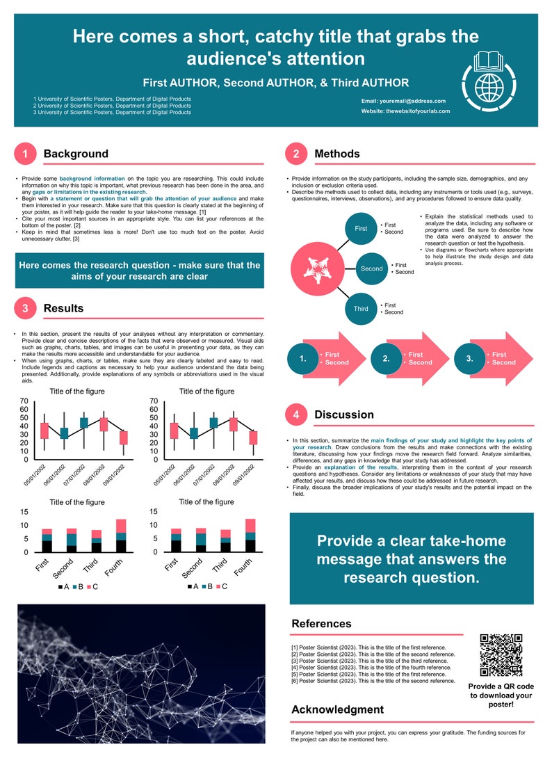 Academic Poster Template Powerpoint to Present Your Scientific Research ...