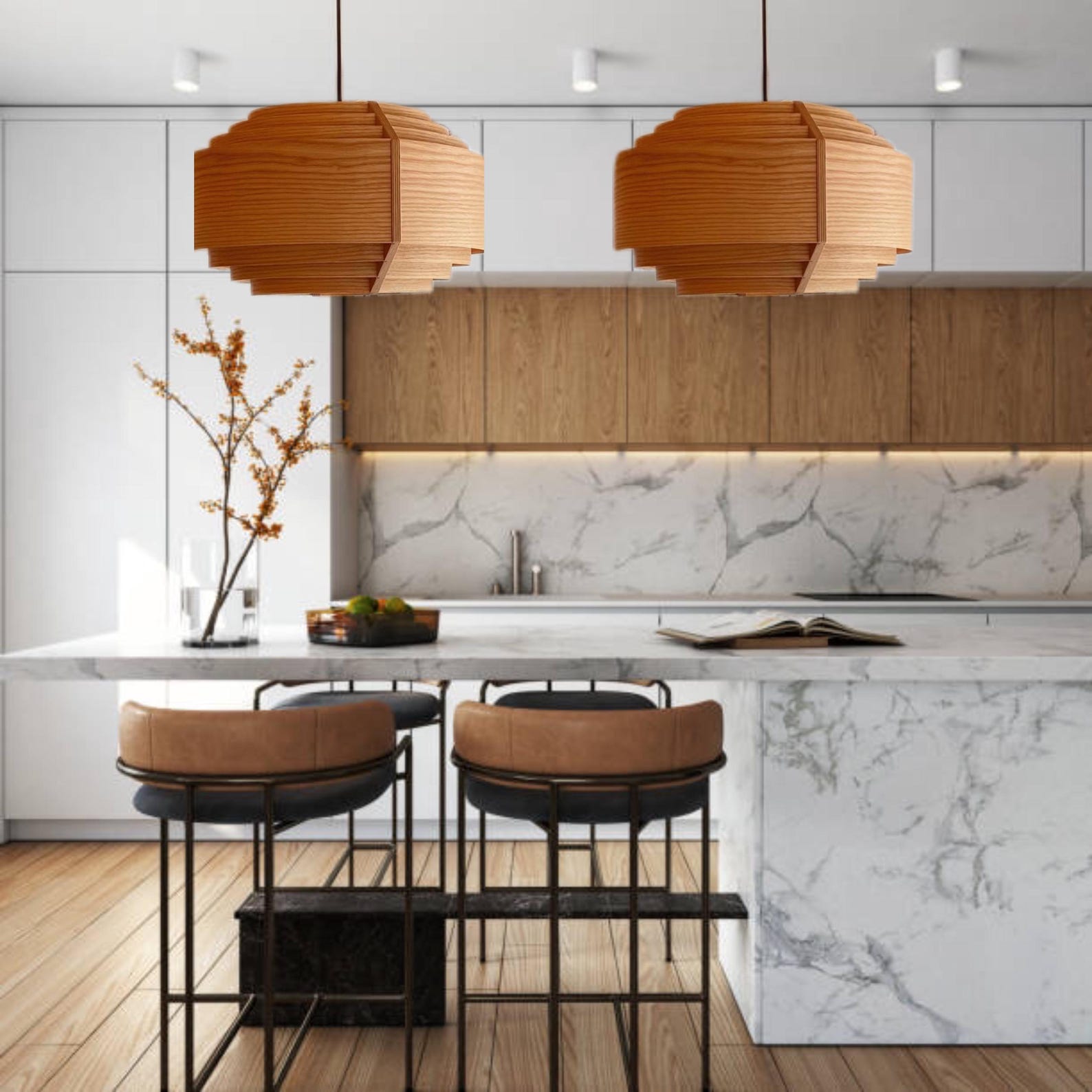 ASTRA, Lampylas, Pendant Wood Lamp, Veneer Lamp, Polish Design ...