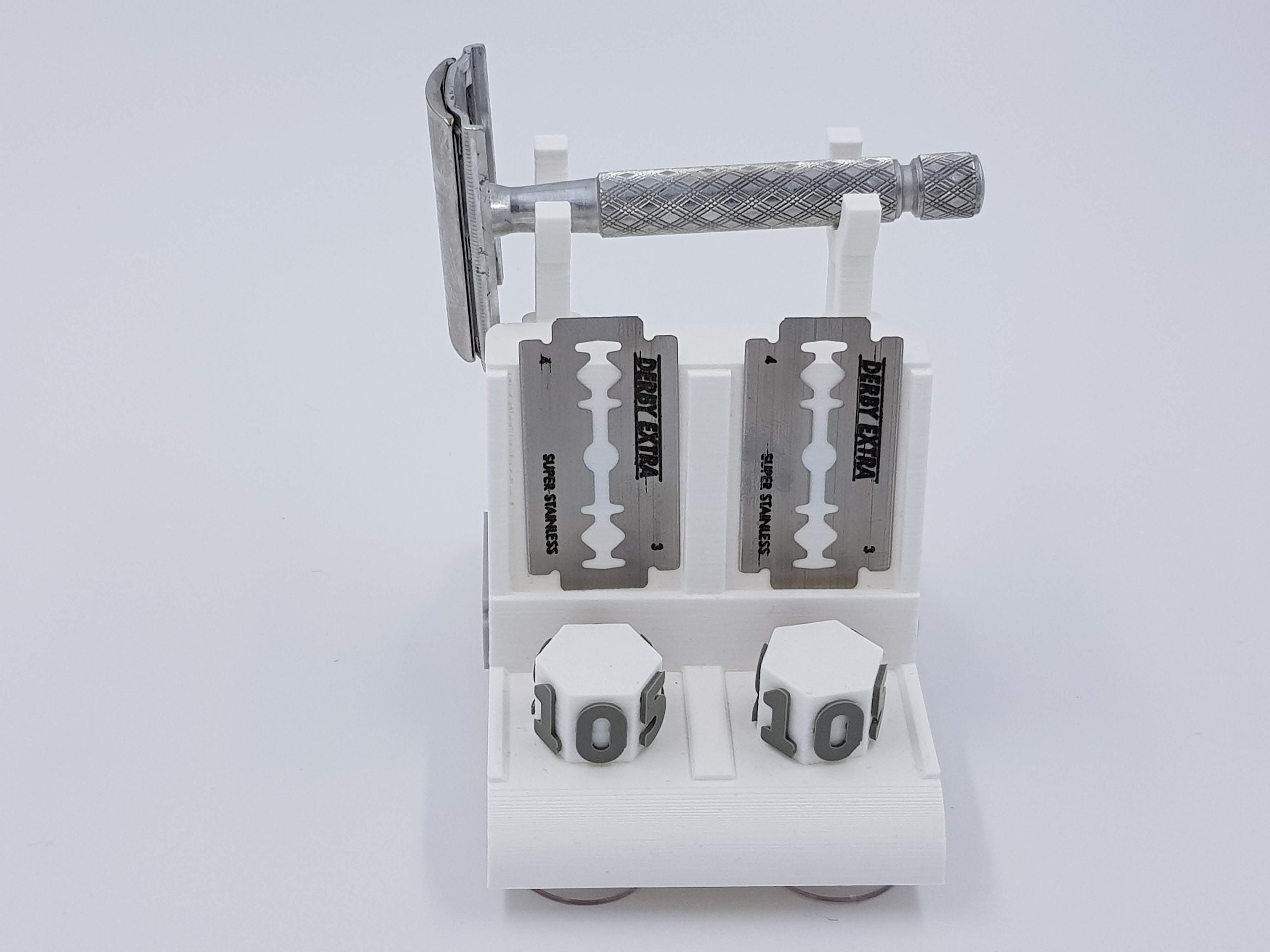 Shaving DE Razor Magnetic Blade Holder & Shave Counter 2 Blade Holder ...
