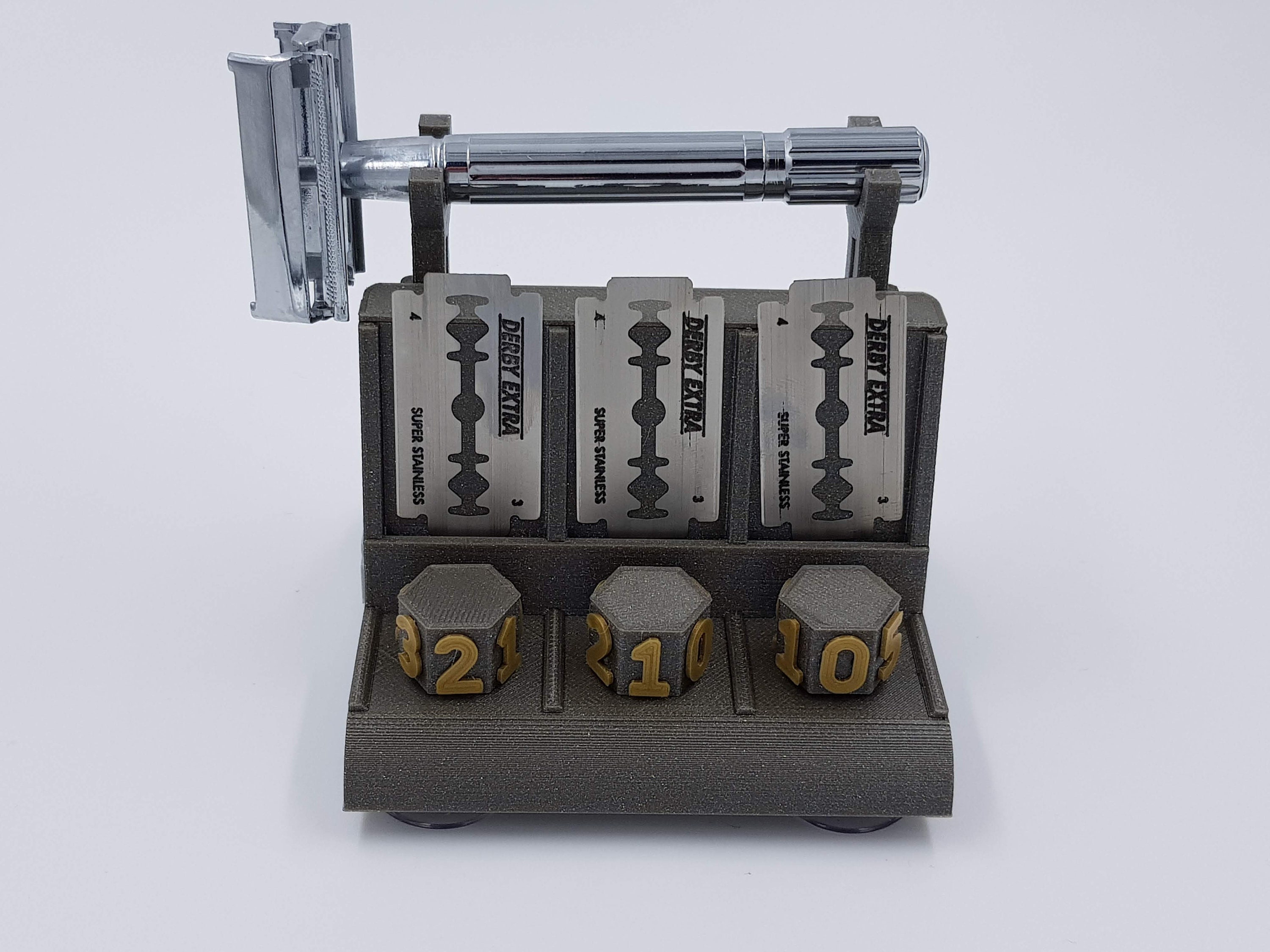 Shaving DE Magnetic Razor Blade Holder & Shave Counter 3 Blade Holder ...