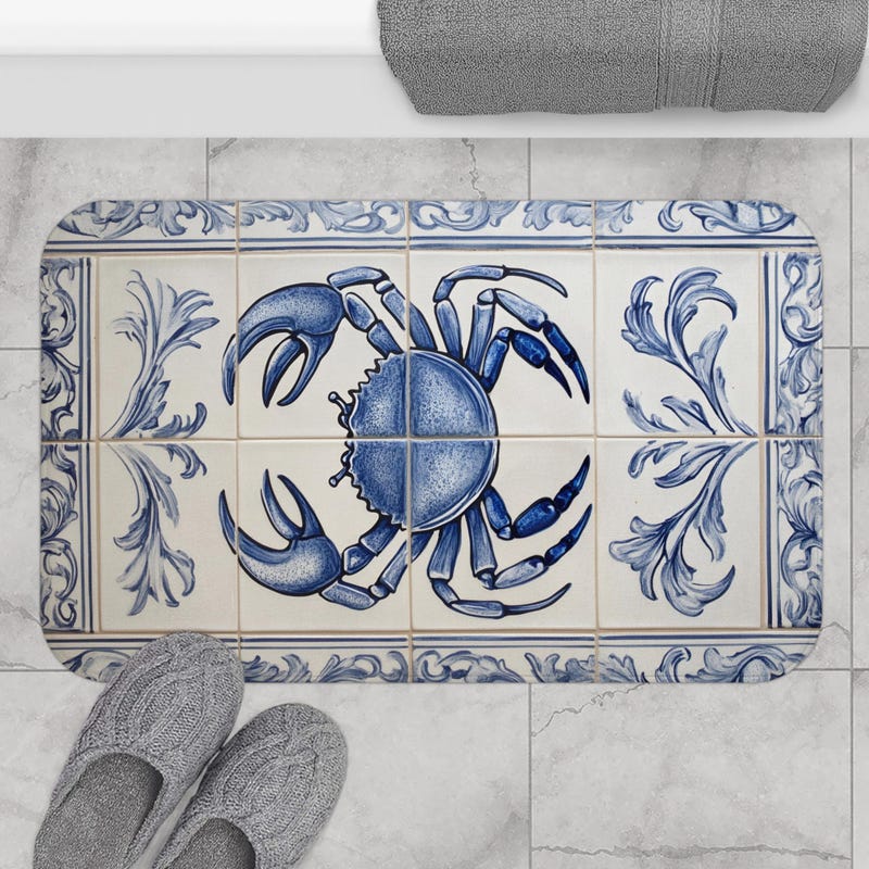 Crab Bath Mat - Etsy