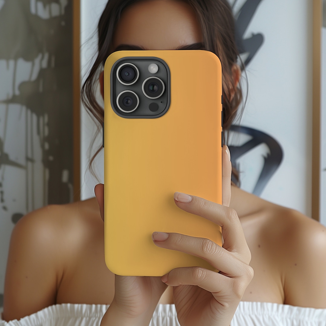 Yellow Phone Case in Gradient Colour, Matte or Glossy Finish available ...