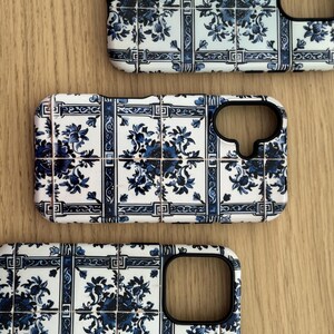 Tough Phone Case in Azulejo Porcelain Blue Tile Design for Iphone ...