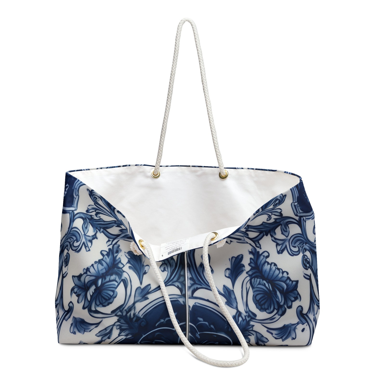 Blue Beach Bag in Mediterranean Style - Etsy