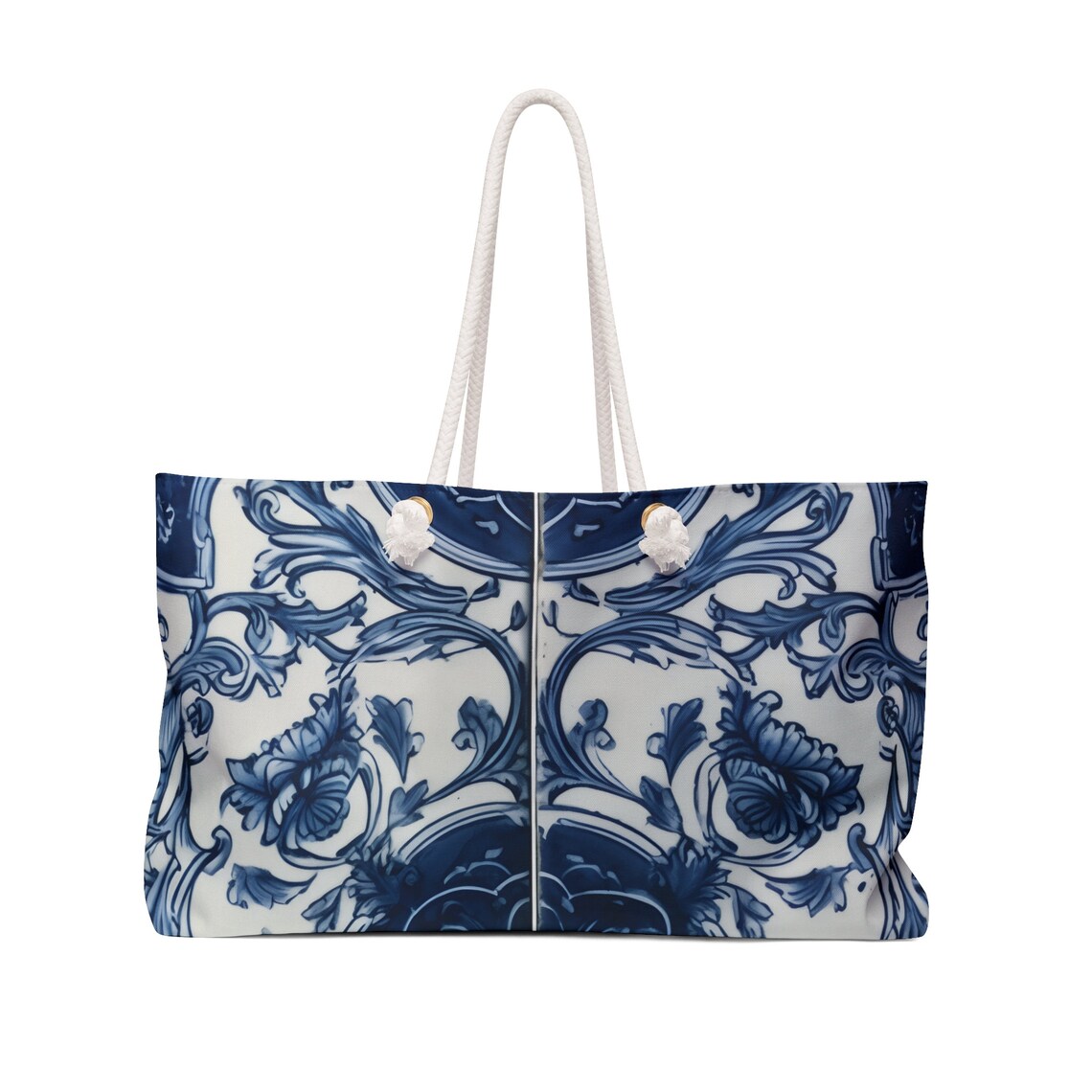 Blue Beach Bag in Mediterranean Style - Etsy