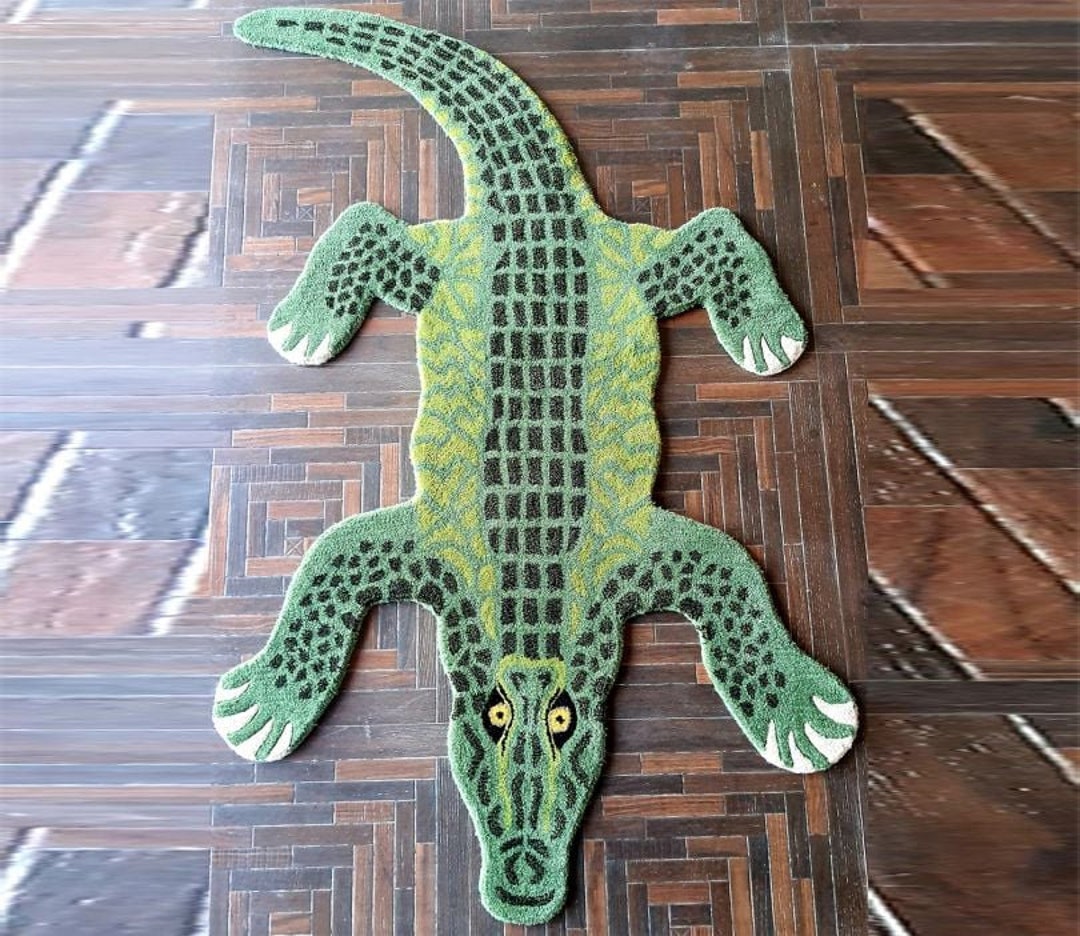 Crocodile / Alligator Hand Tufted Area Rug for Home , New Home Gift ...