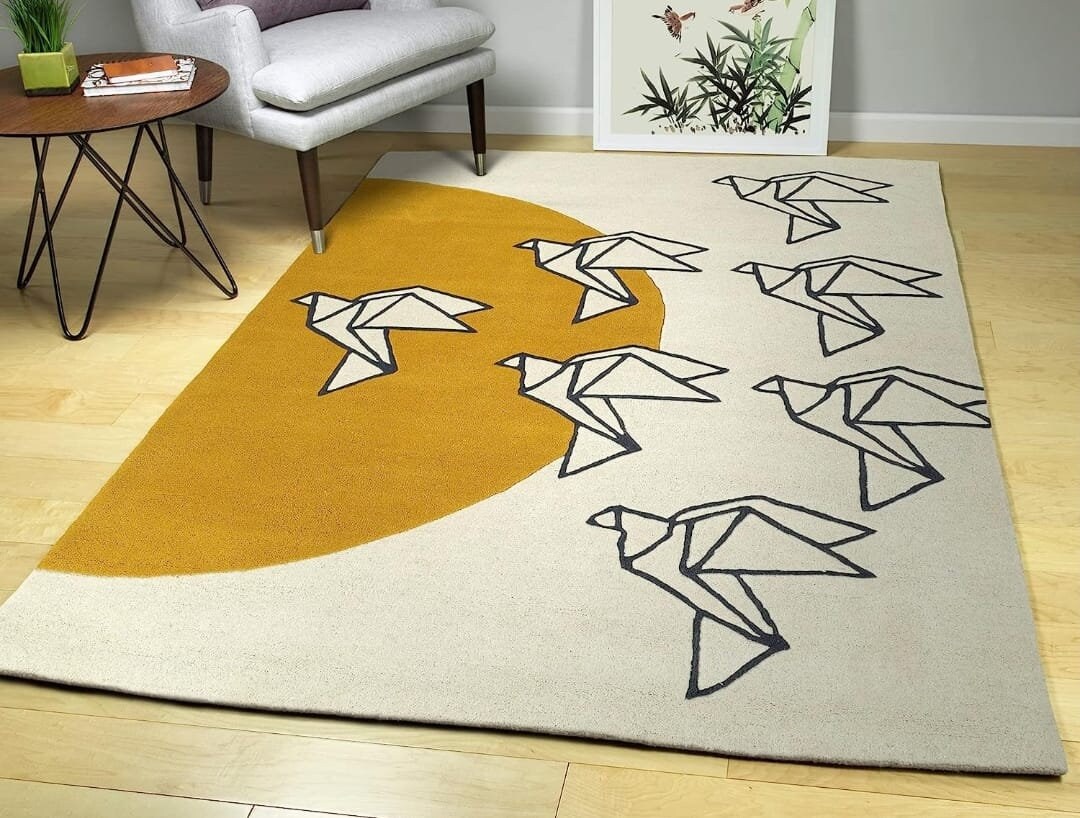 Bird Hand Tufted Wool Area Rug for Home , New Home Gift ,home Decor ...
