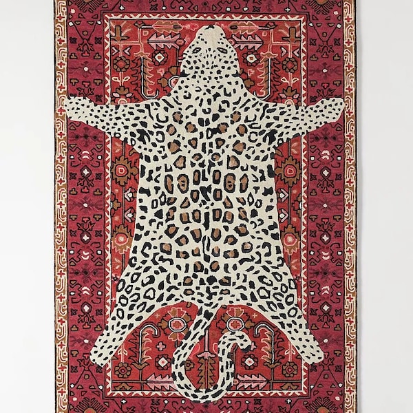 Leopard Area Rugs - Etsy