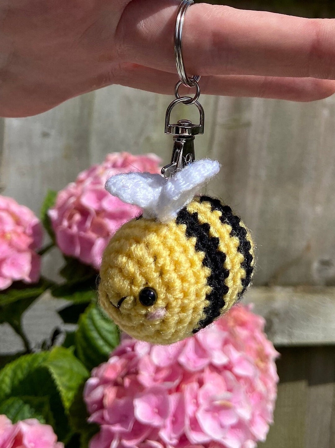 Cute Bee Keying Crochet Bee Keychain Handmade - Etsy