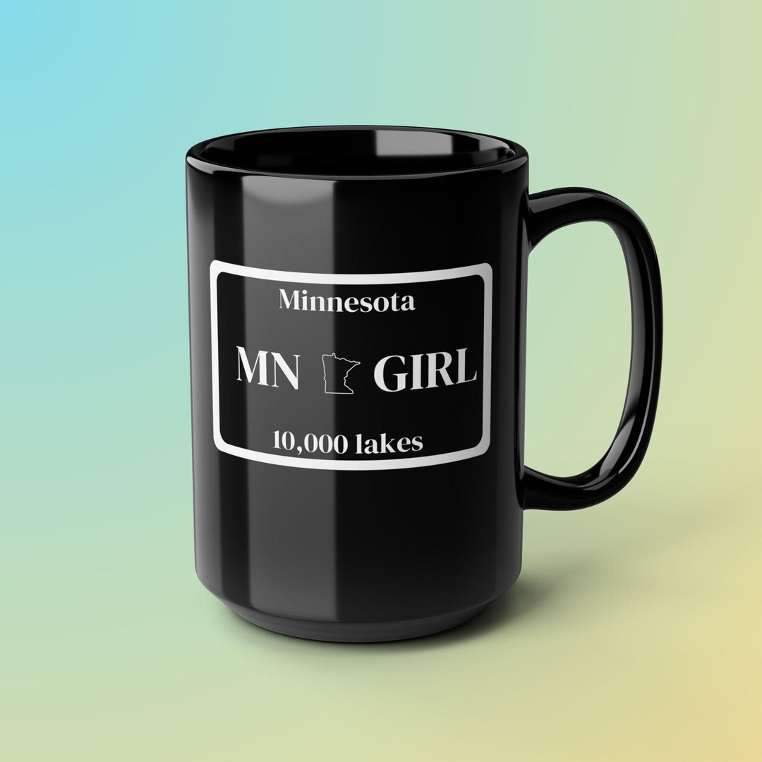 Minnesota Girl Mug Black Out License Plate Mug Birthday Gift Mother Day ...