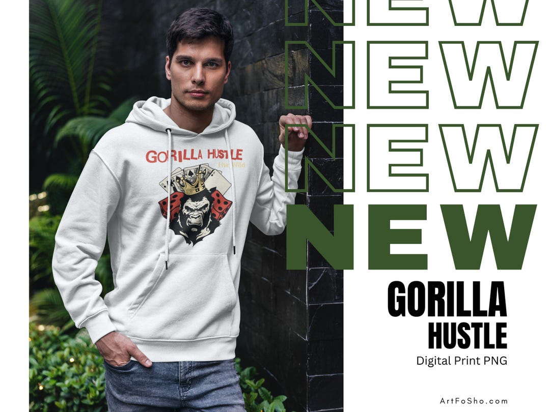 Gorilla Hustle PNG Digital Print 5000x5000px 300dpi, Dice & Playing ...