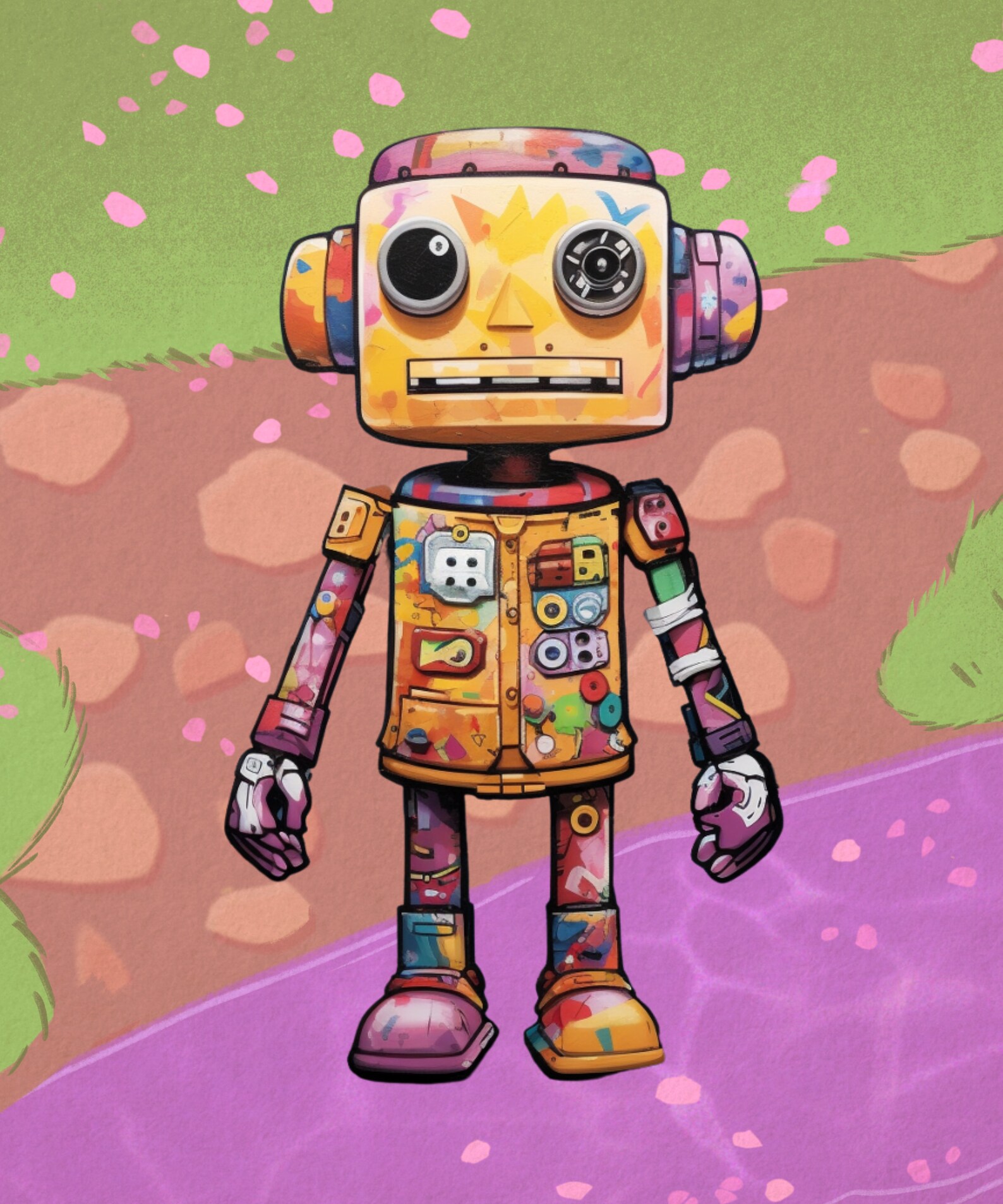 Robots Digital Paper, Robot Clipart, Cut Files, Cricut, Silhouette ...