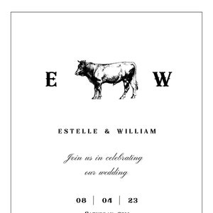 Western Ranch Wedding Invitation 5x7 | Digital Invitation | DIY ...