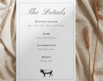 Western Ranch Wedding Invitation 5x7 | Digital Invitation | DIY ...